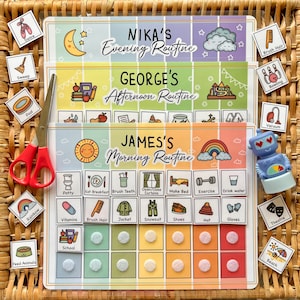 Morning, Afternoon & Evening Routine Chart, Planning Toddler Bedtime ...