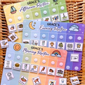 Morning, Afternoon & Evening Routine Chart, Planning Toddler Bedtime ...