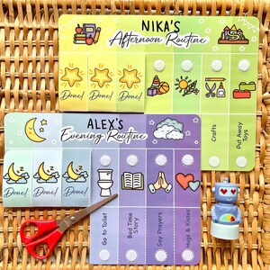 Morning, Afternoon & Evening Routine Chart, Planning Toddler Bedtime ...