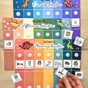 Morning, Afternoon & Evening Routine Chart, Planning Toddler Bedtime ...