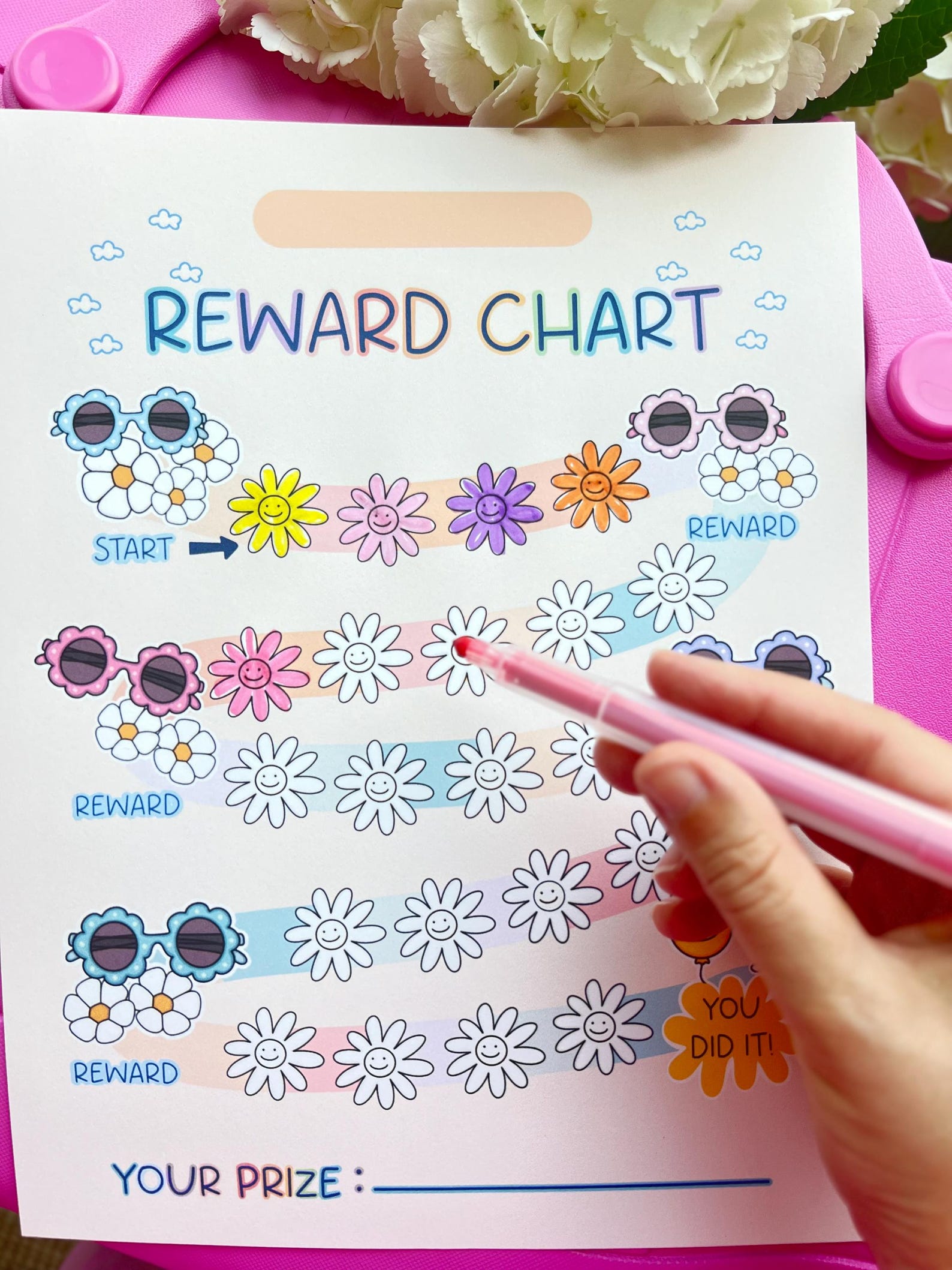 Groovy Boho Kids Reward Chart: Printable Goal Tracker (digital Download ...