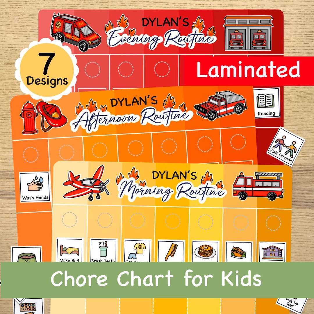 Morning, Afternoon & Evening Routine Chart, Planning Toddler Bedtime ...
