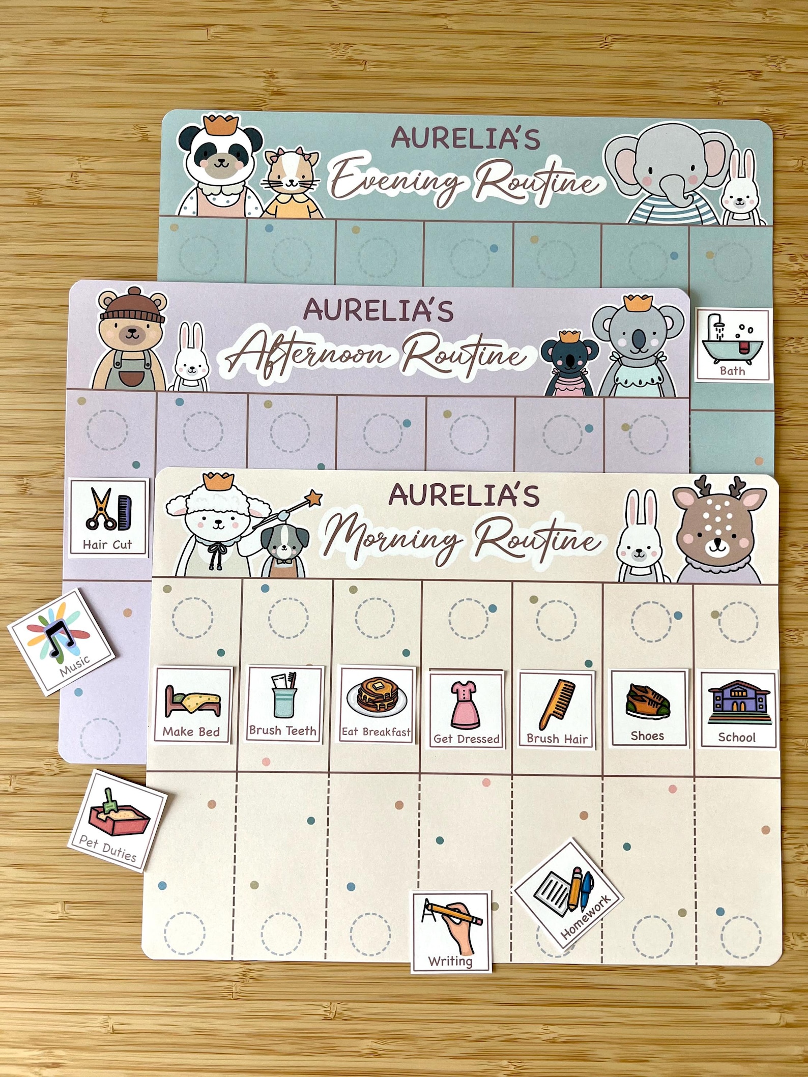 Montessori Kids Routine Chart: Morning, Afternoon, Evening Visual ...