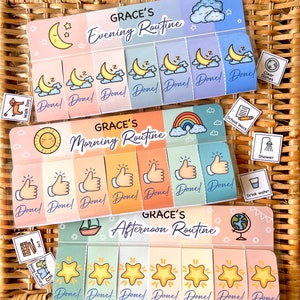 Morning, Afternoon & Evening Routine Chart, Planning Toddler Bedtime ...