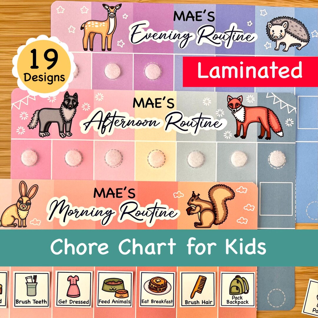 Morning, Afternoon & Evening Routine Chart, Planning Toddler Bedtime ...