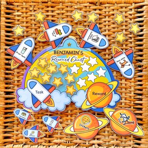 Reward Chart for Kids, Printable Galaxy Behaviour Chart, Daily Chore ...