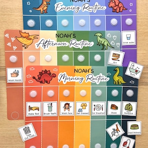 Morning, Afternoon & Evening Routine Chart, Planning Toddler Bedtime ...