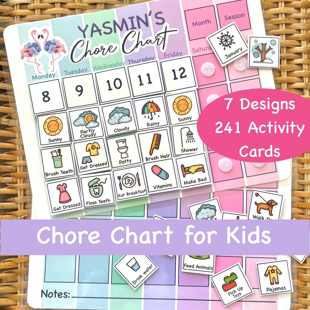 Kids Visual Schedule: Daily Routine Chart, Chore Chart (digital ...