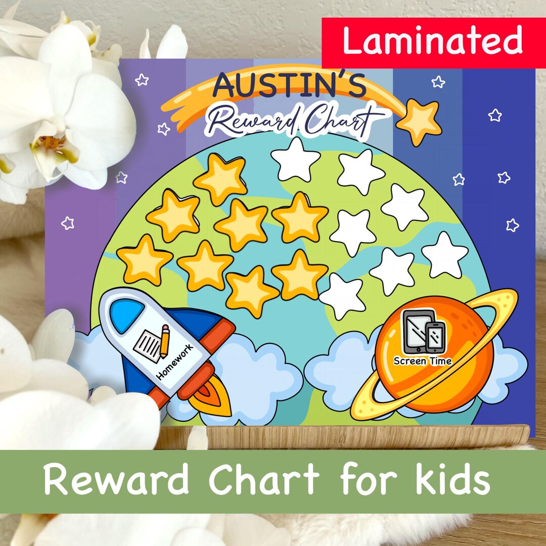 Laminated Kids Reward Chart: Daily Chore & Behavior Tracker - Etsy