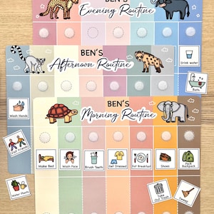 Morning, Afternoon & Evening Routine Chart, Planning Toddler Bedtime ...