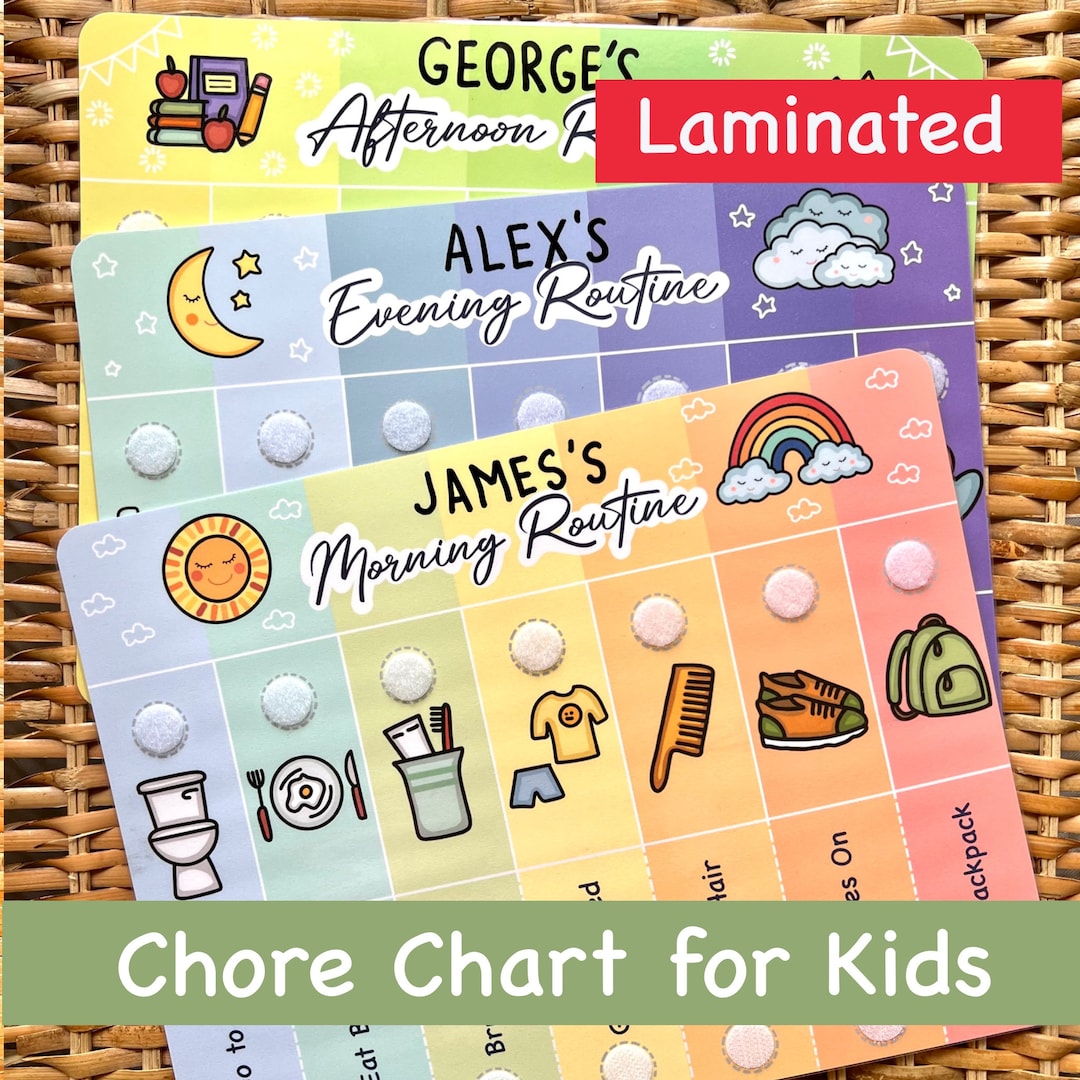 Morning, Afternoon & Evening Routine Chart, Planning Toddler Bedtime ...