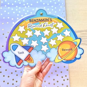 Reward Chart for Kids, Printable Galaxy Behaviour Chart, Daily Chore ...