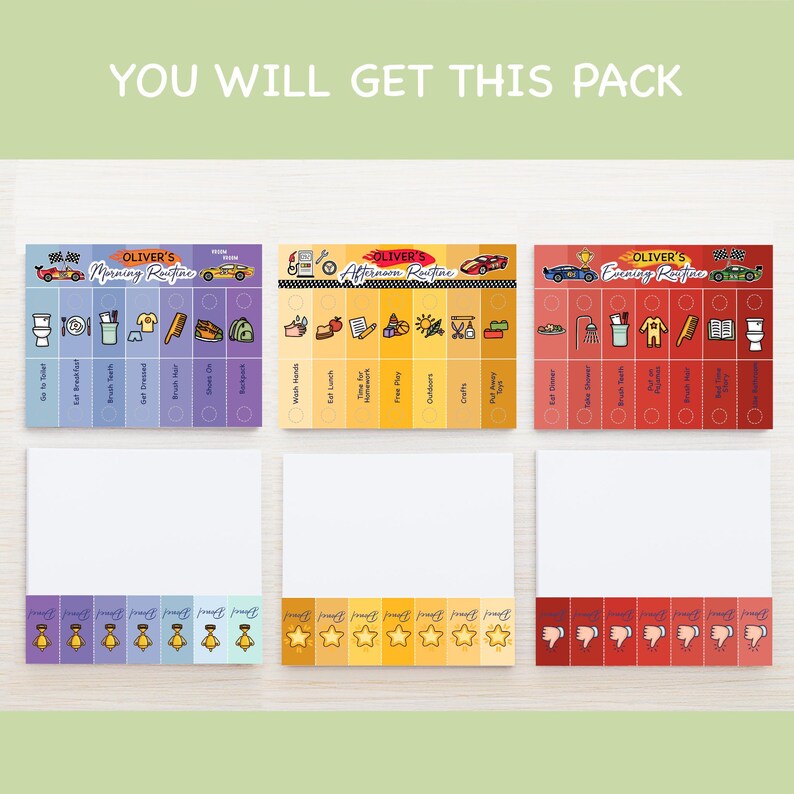 Editable Kids Routine Chart: Visual Schedule, Chore Chart (digital ...