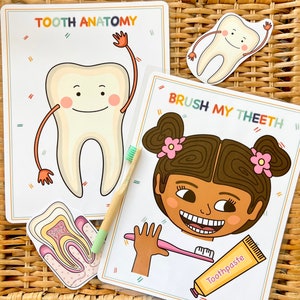 Dental Hygiene Printable Learning Binder, Toddler Activities, Preschool ...