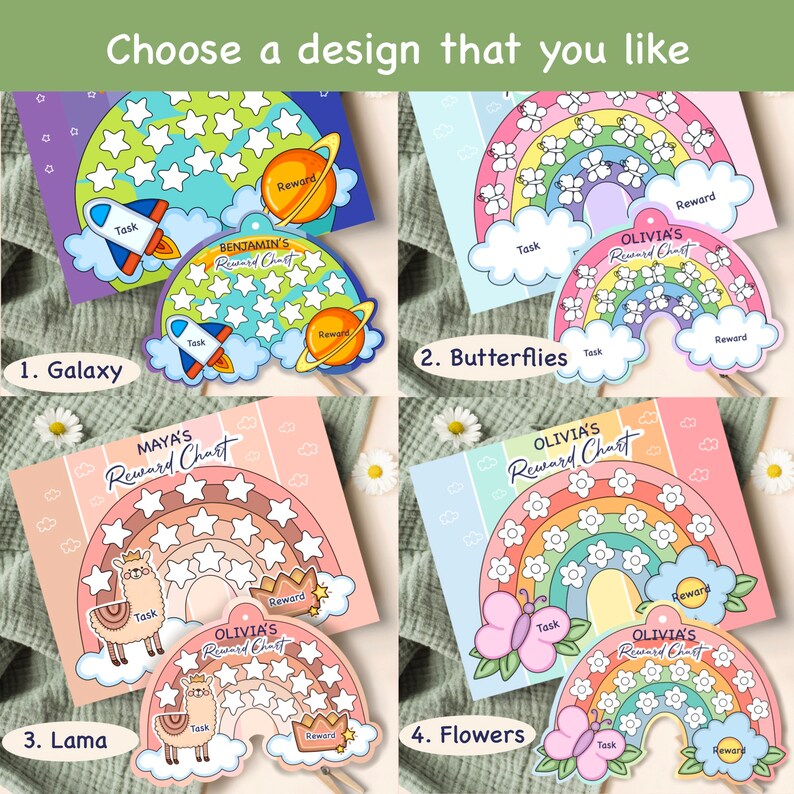 Laminated Kids Reward Chart: Daily Chore & Behavior Tracker - Etsy