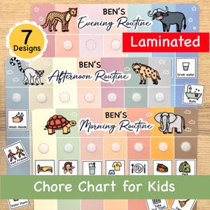 Morning, Afternoon & Evening Routine Chart, Planning Toddler Bedtime ...