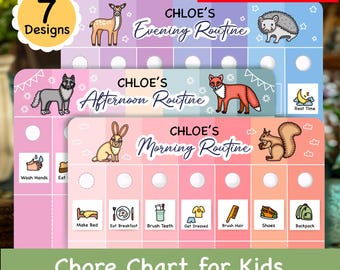Editable Morning & Evening Routine Chart, Planning Toddler Bedtime ...