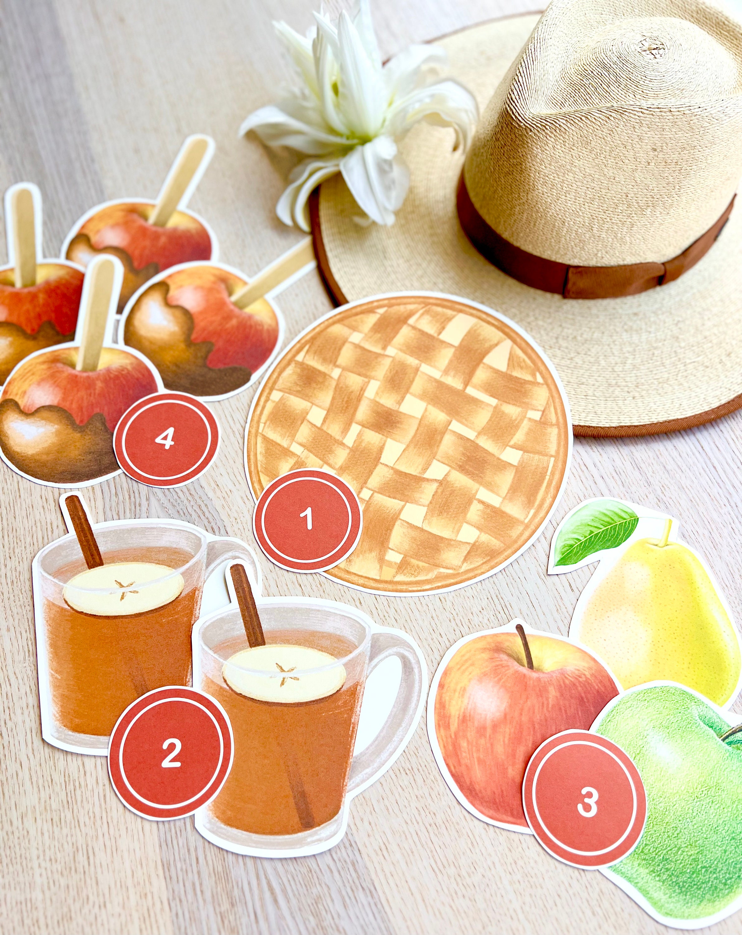 Apple Counting Game: Montessori Toddler Busy Book (printable) - Etsy