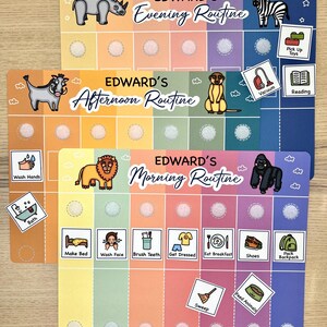 Morning, Afternoon & Evening Routine Chart, Planning Toddler Bedtime ...