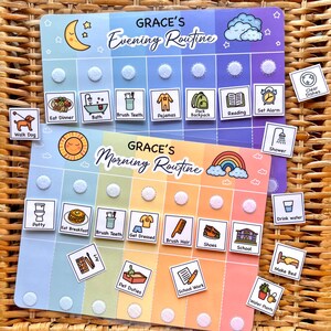 Morning, Afternoon & Evening Routine Chart, Planning Toddler Bedtime ...