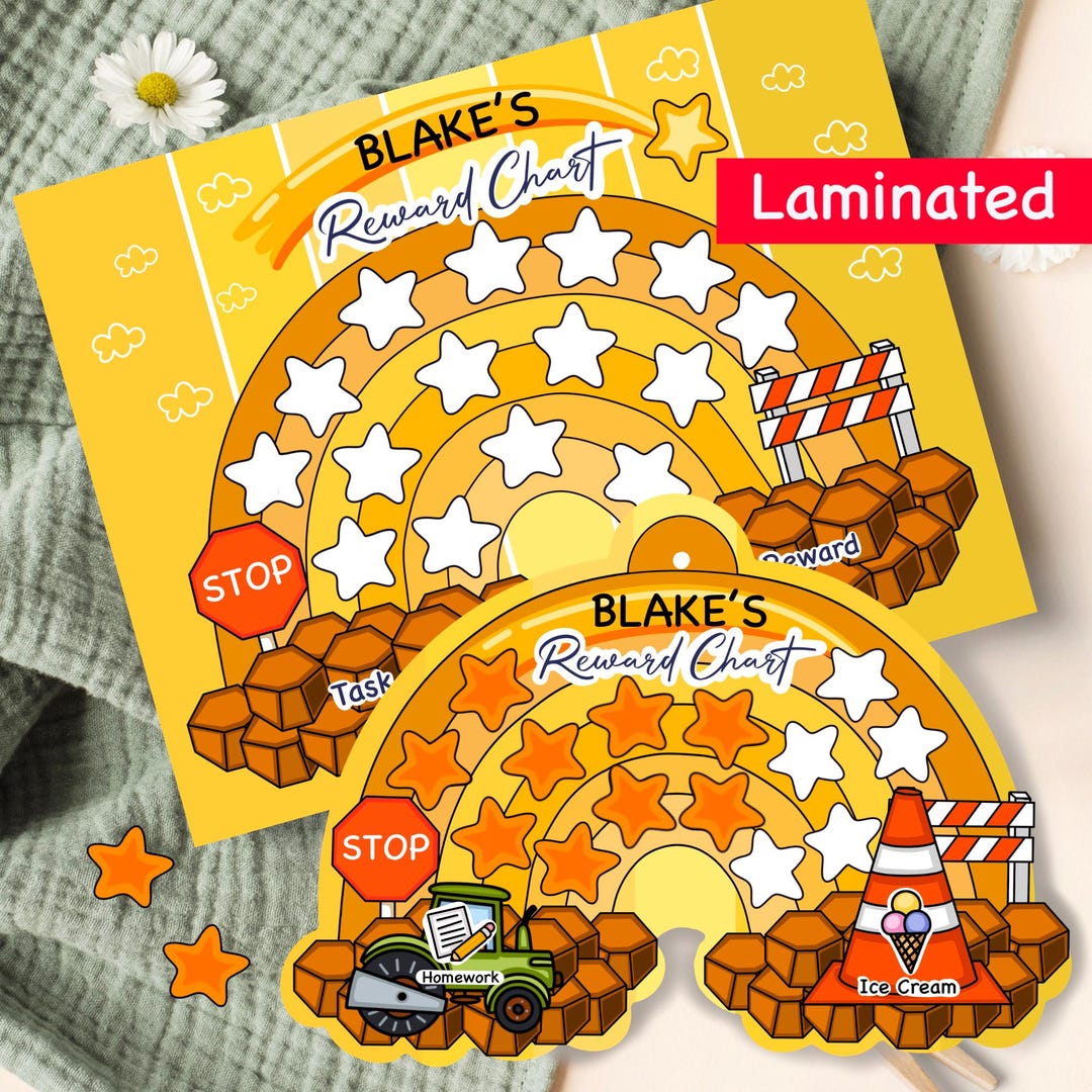 Laminated Kids Reward Chart: Behavior, Potty Training, Chores - Etsy