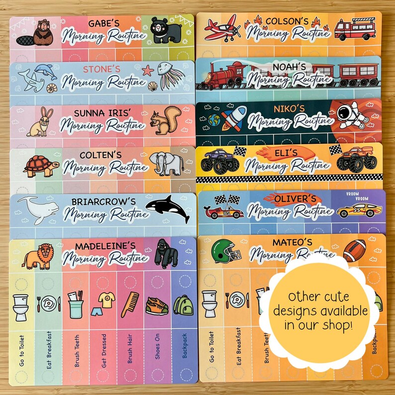 Editable Kids Routine Chart: Visual Schedule, Chore Chart (digital ...