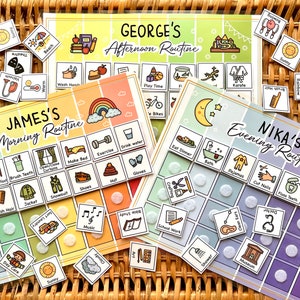 Morning, Afternoon & Evening Routine Chart, Planning Toddler Bedtime ...