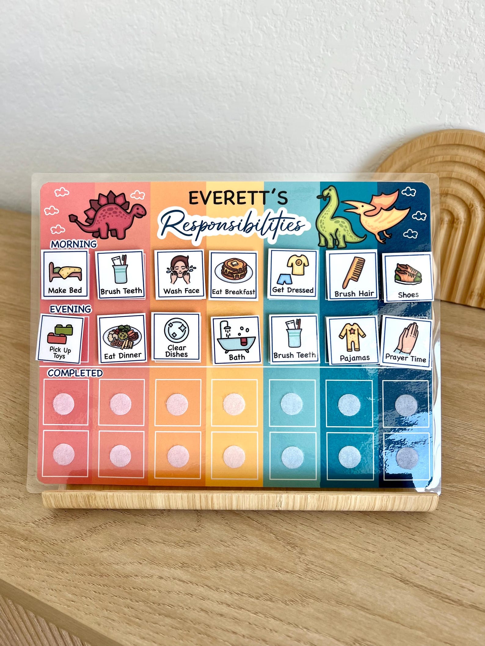 Laminated Kids' Daily Routine Chart: Visual Schedule, Chore Chart - Etsy