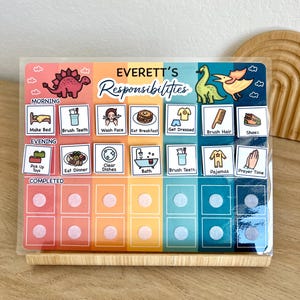 Morning, Afternoon & Evening Routine Chart, Planning Toddler Bedtime ...