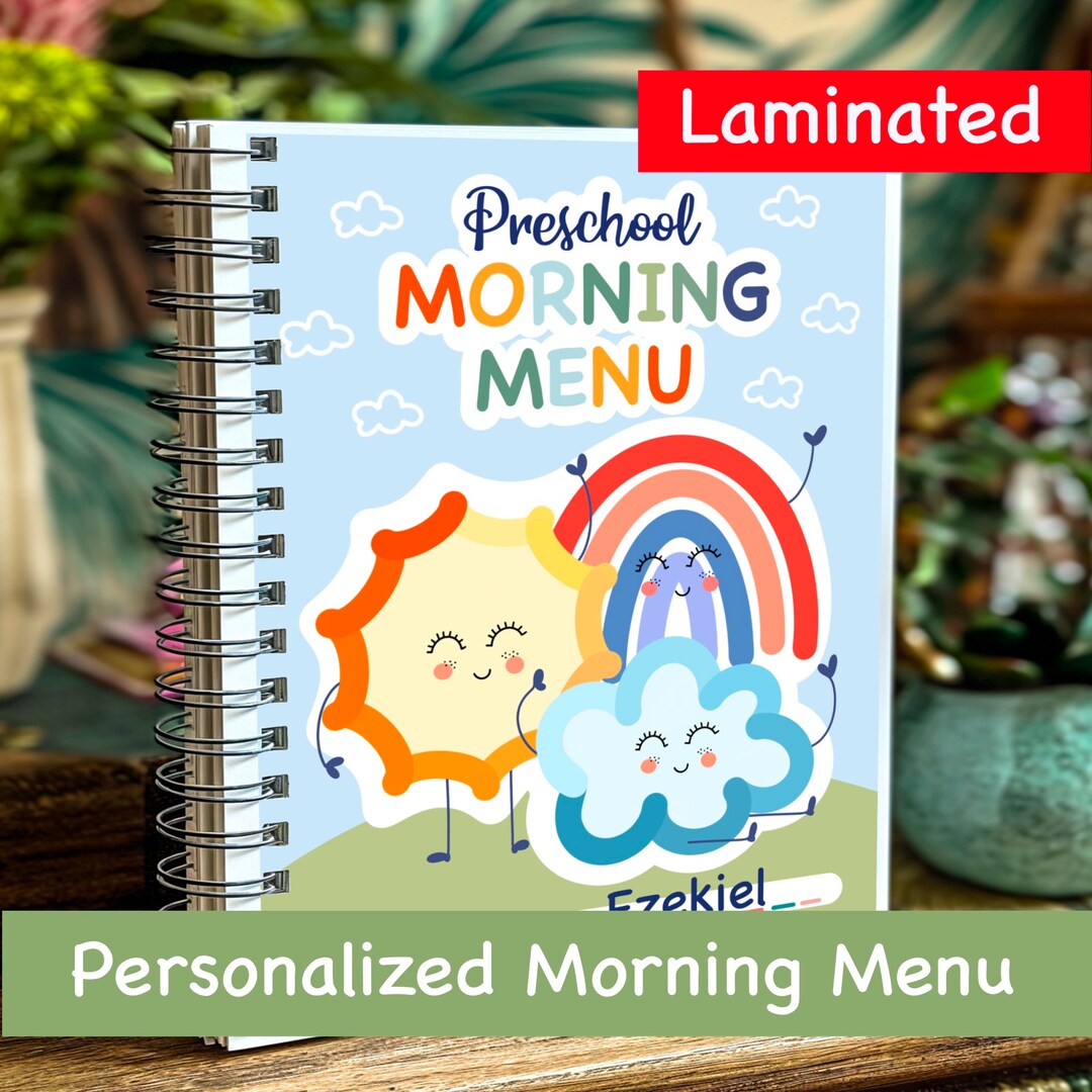 Preschool Morning Menu, Homeschool Morning Menu, Kindergarten, Toddler ...
