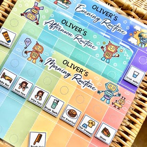 Morning, Afternoon & Evening Routine Chart, Planning Toddler Bedtime ...