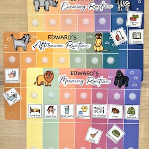 Chore Chart for Kids, Morning, Afternoon & Evening Routine Chart ...