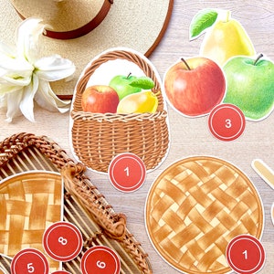 Toddler Busy Book Printable, Apple Counting Math Game, Montessori ...