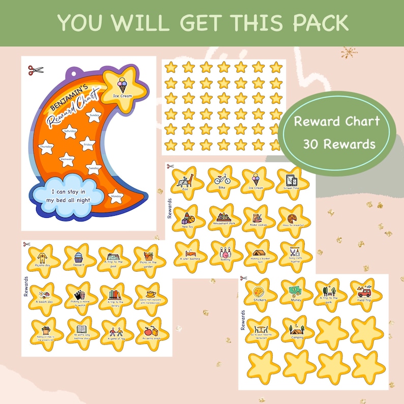 Laminated Bedtime Reward Chart for Kids: Daily Chore Chart - Etsy