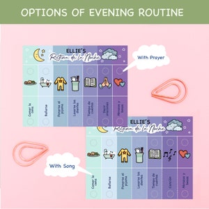 Morning, Afternoon & Evening Routine Chart, Planning Toddler Bedtime ...