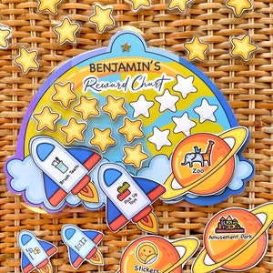 Reward Chart for Kids, Printable Galaxy Behaviour Chart, Daily Chore ...