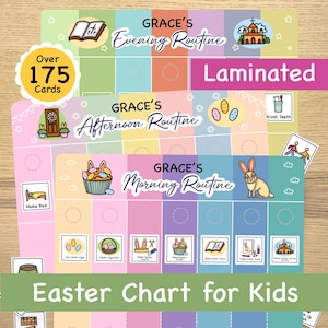 Easter Chore Chart Routine for Kids, Planning Toddler Bedtime Routine ...