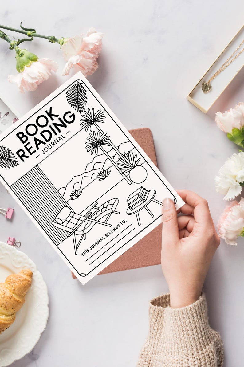 Printable Book Reading Journal: Tracker, Review Log, Reading Challenge ...