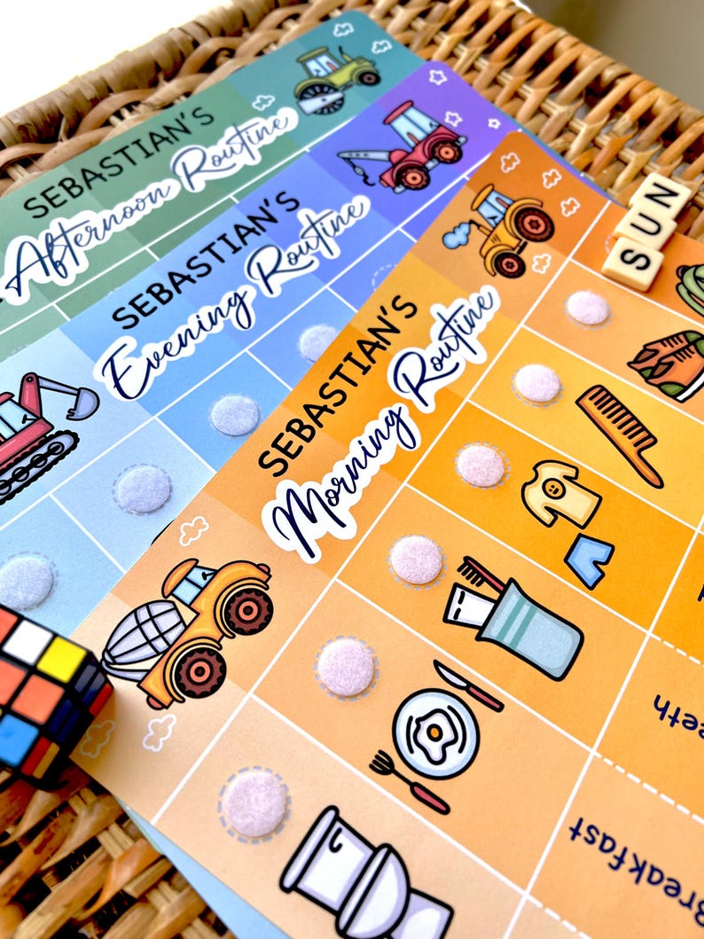 Toddler Daily Routine Chart: Visual Schedule, Montessori Kids Chore ...