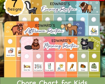 Editable Morning & Evening Routine Chart, Planning Toddler Bedtime ...
