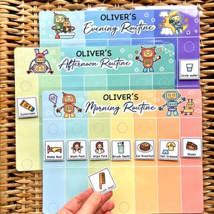 Morning, Afternoon & Evening Routine Chart, Planning Toddler Bedtime ...