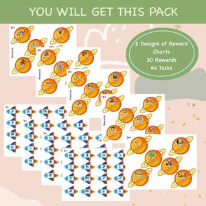 Reward Chart for Kids, Printable Galaxy Behaviour Chart, Daily Chore ...