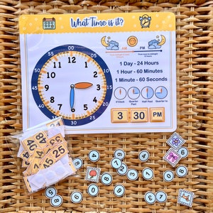 Life Skills for Kids Printable Bundle, Learn to Tell Time, Phone Number ...