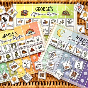 Daily Visual Schedule for Kids: Morning, Afternoon & Evening Routine ...