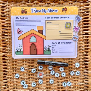 Life Skills for Kids Printable Bundle, Learn to Tell Time, Phone Number ...