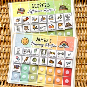 Toddler Routine Chart: Daily Visual Schedule, Montessori Chore Chart ...