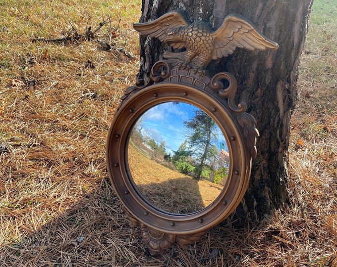 Vintage Syroco Federal Eagle Convex Mirror, X Large Wall Mirror ...