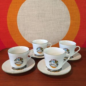 Vintage Souvenir Florida Teacups and Saucers, Set of 4 - 2 Available ...