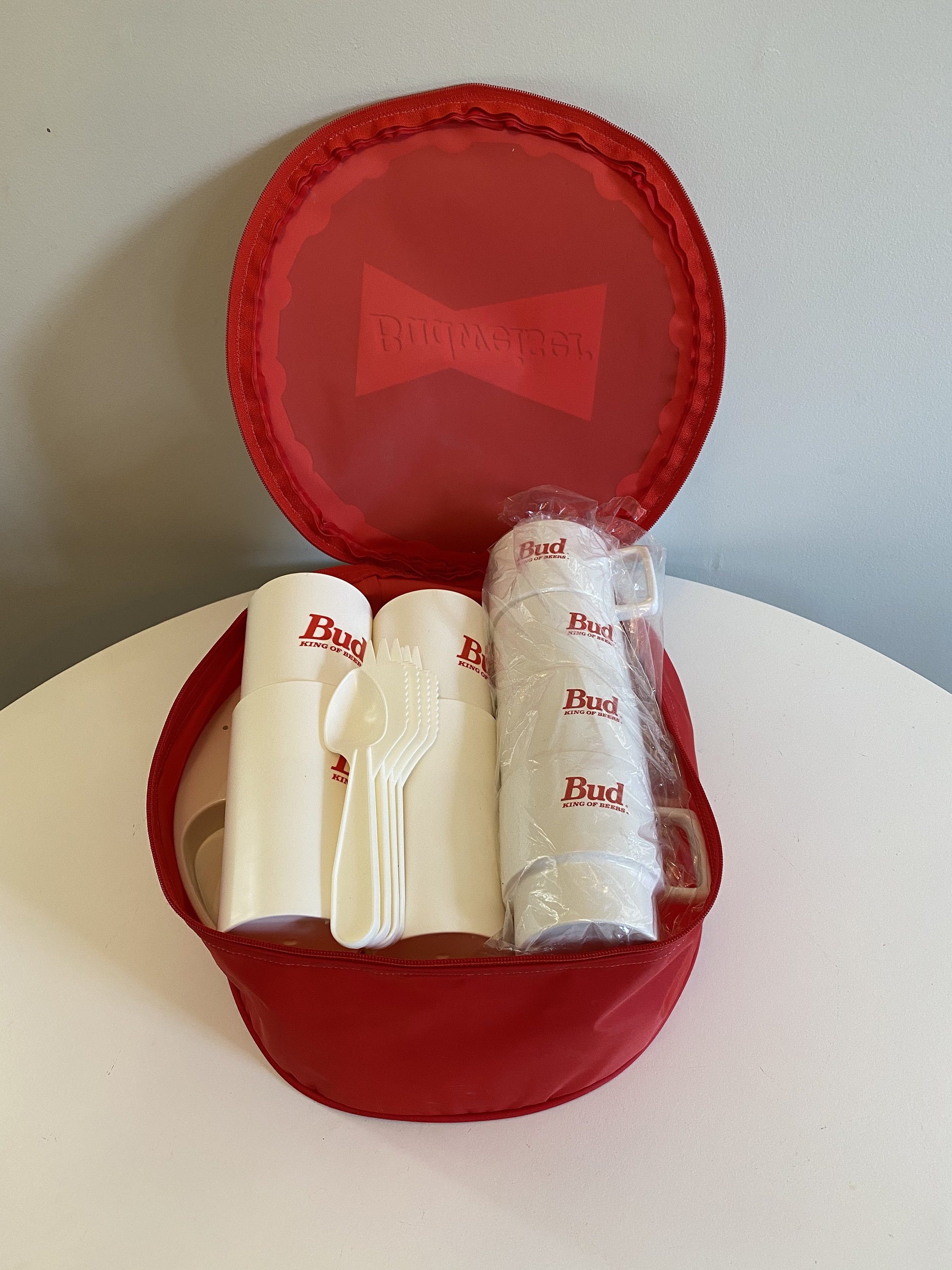 Vintage Budweiser Picnic Set Budweiser Tailgating Set With | Etsy