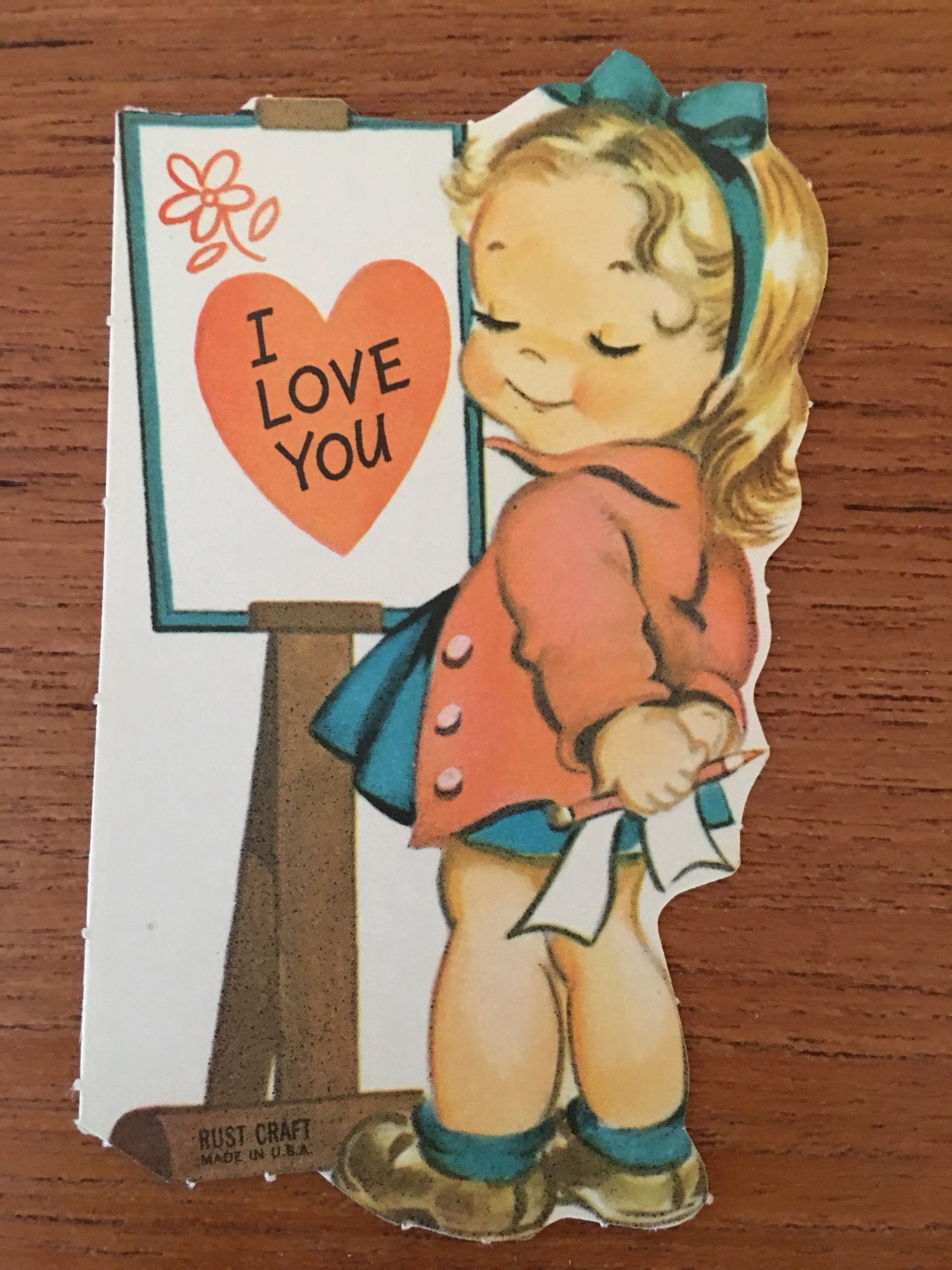 Vintage Valentine's Day Cards Set of 3 Rust Craft | Etsy